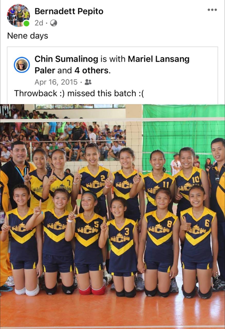 UST libero Bernadett Pepito shares ‘nene days’ with former teammate ... UST libero Bernadett Pepito shares ‘nene days’ with former teammate ...